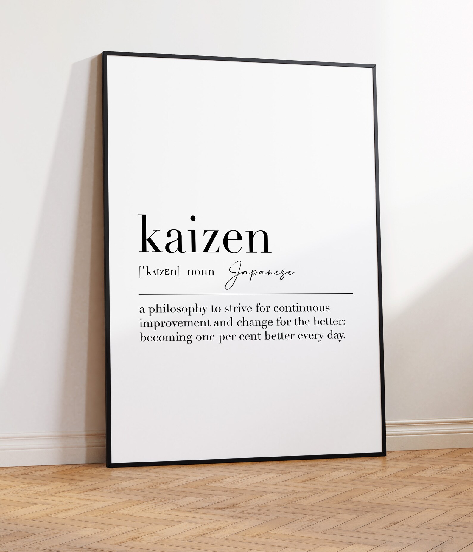 Kaizen, Kaizen Poster, Kaizen Quote Print, Kaizen Definition Poster ...