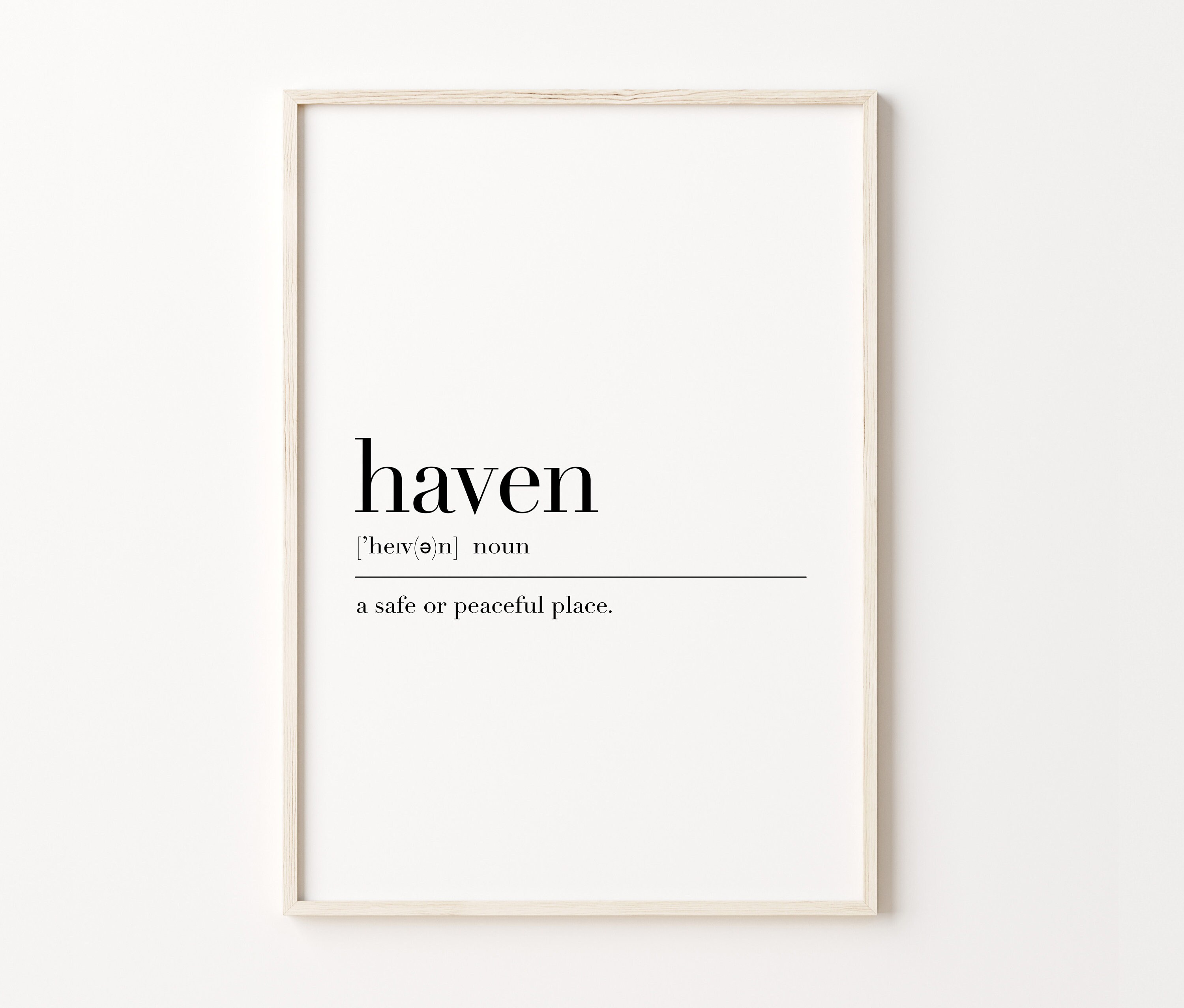 Haven, Haven Print, Haven Poster, Haven Sign, Haven Wall Decor, Haven ...