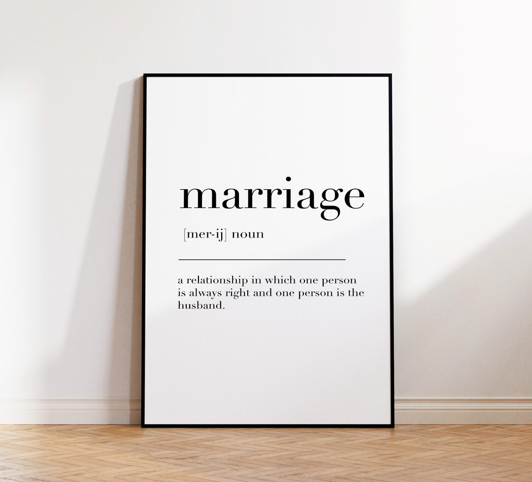 Marriage, Marriage Print, Marriage Poster, Marriage Definition ...