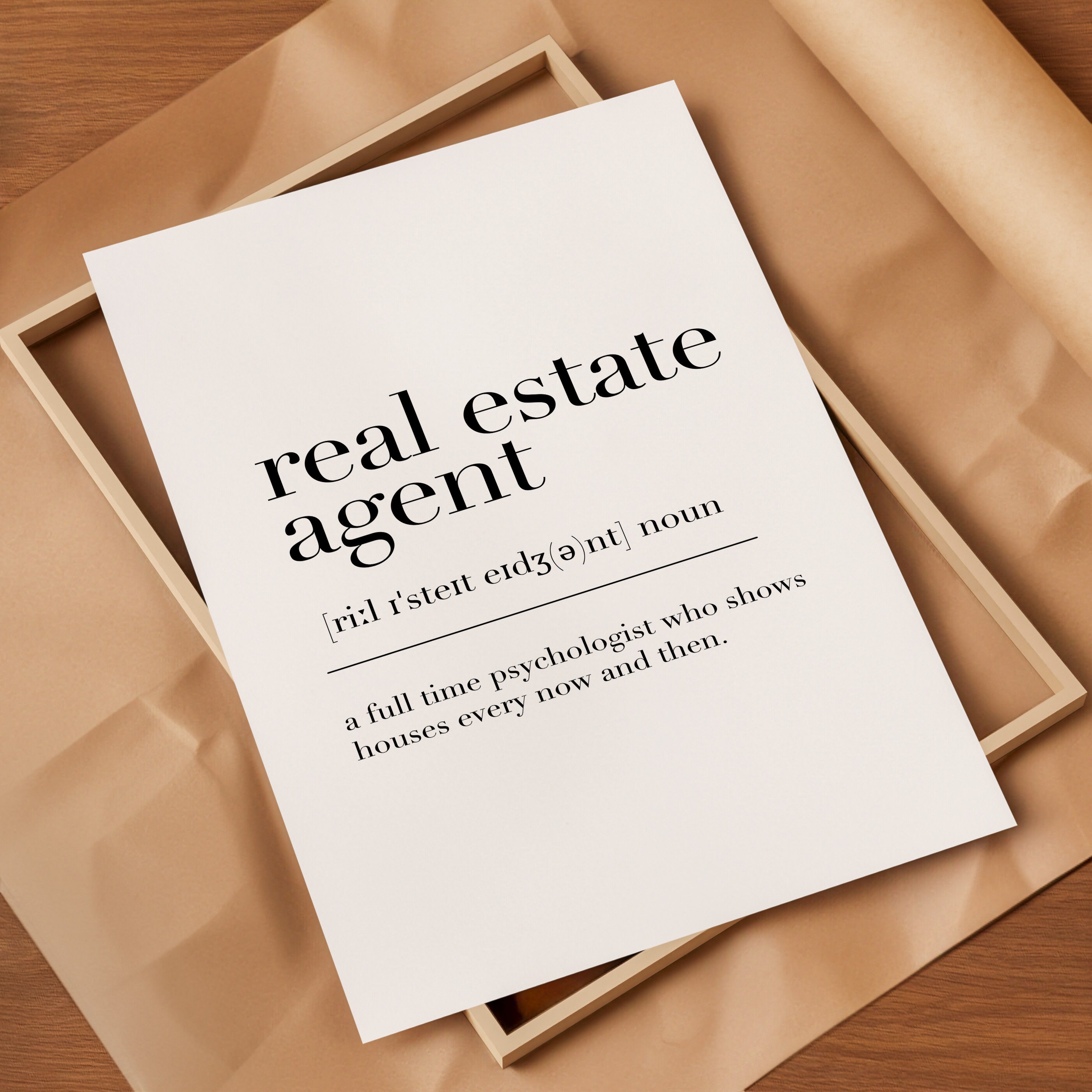 Real Estate Agent, Real Estate Agent Print, Real Estate Agent Poster ...