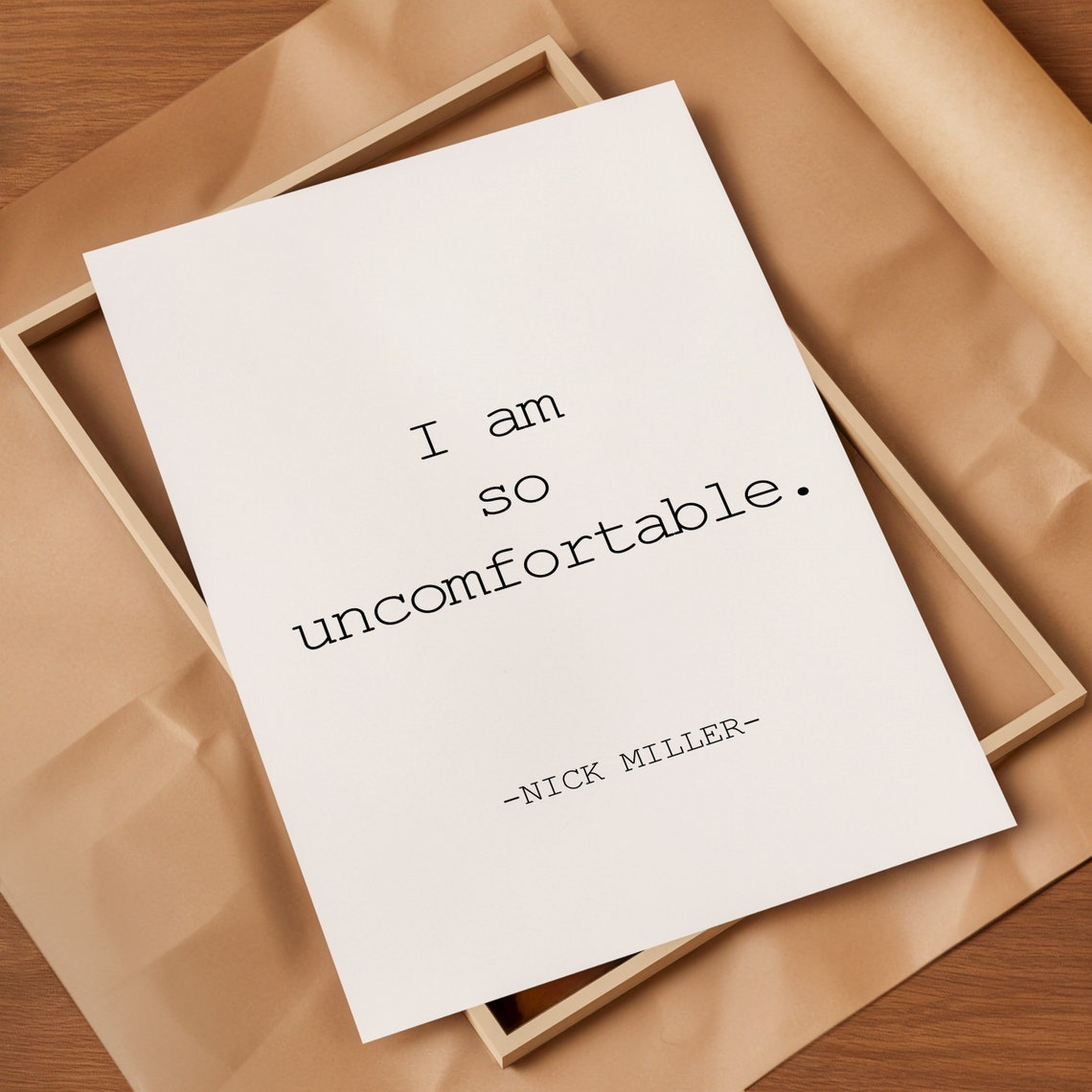 I Am so Uncomfortable, Nick Miller Print, Nick Miller Quotes, Nick ...