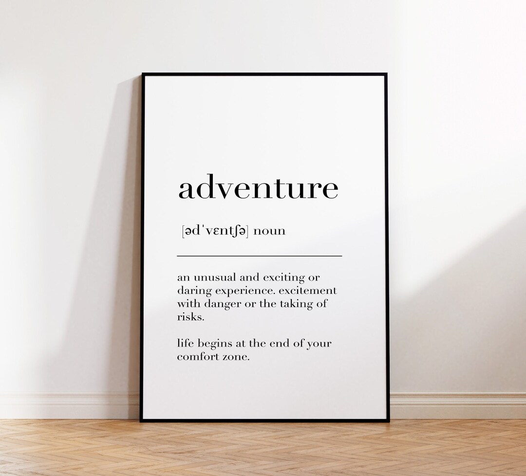 Adventure Definition Print, Adventure Print, Adventure Poster ...