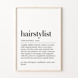 Hairstylist, Hairstylist Poster, Hairstylist Print, Hair Salon Wall ...