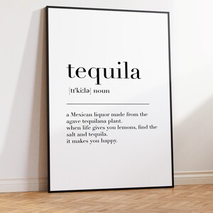 Tequila, Tequila Print, Tequila Poster, Tequila Wall Decor Poster ...
