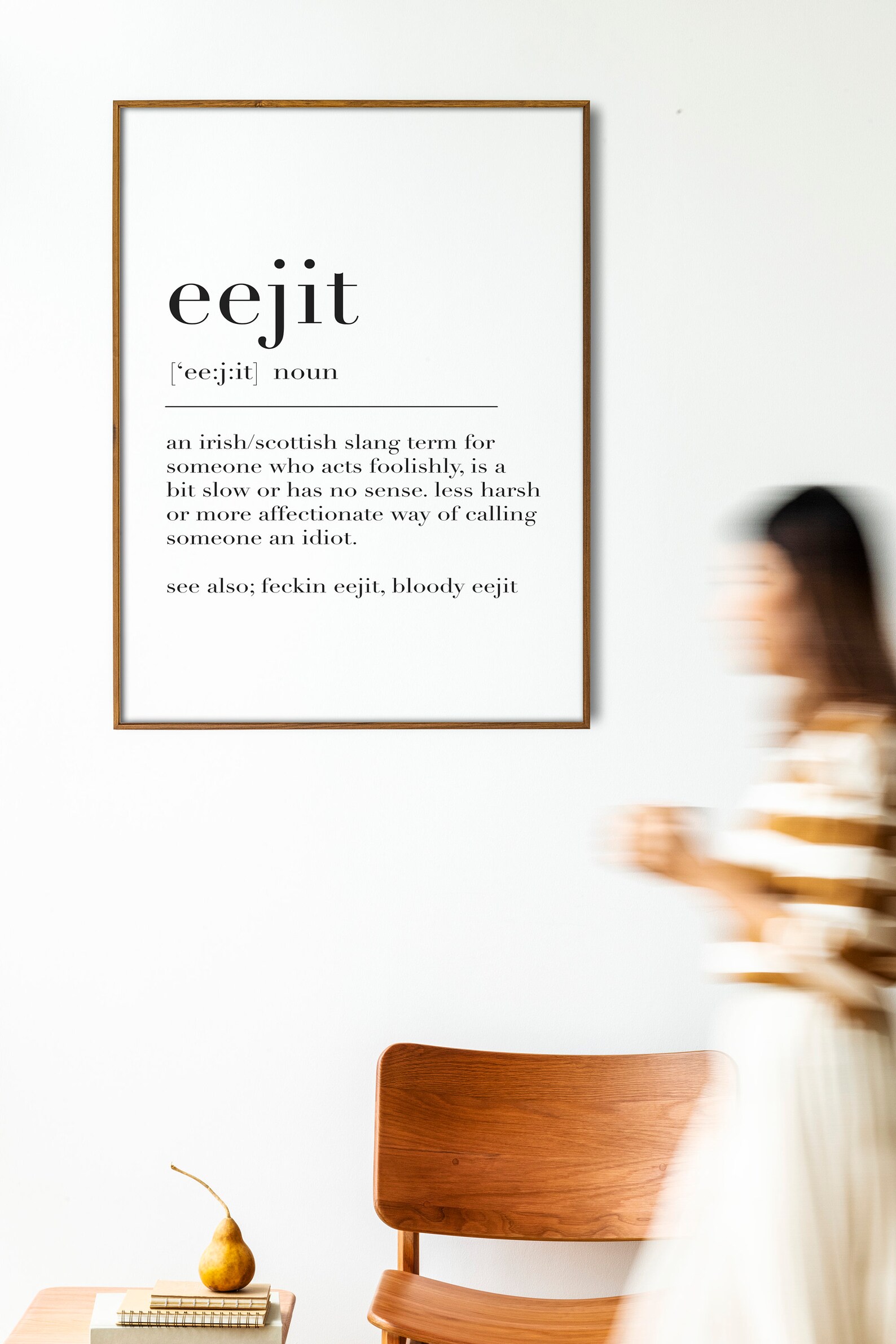 Eejit Definition Print Irish Poster Eejit Print Scottish - Etsy