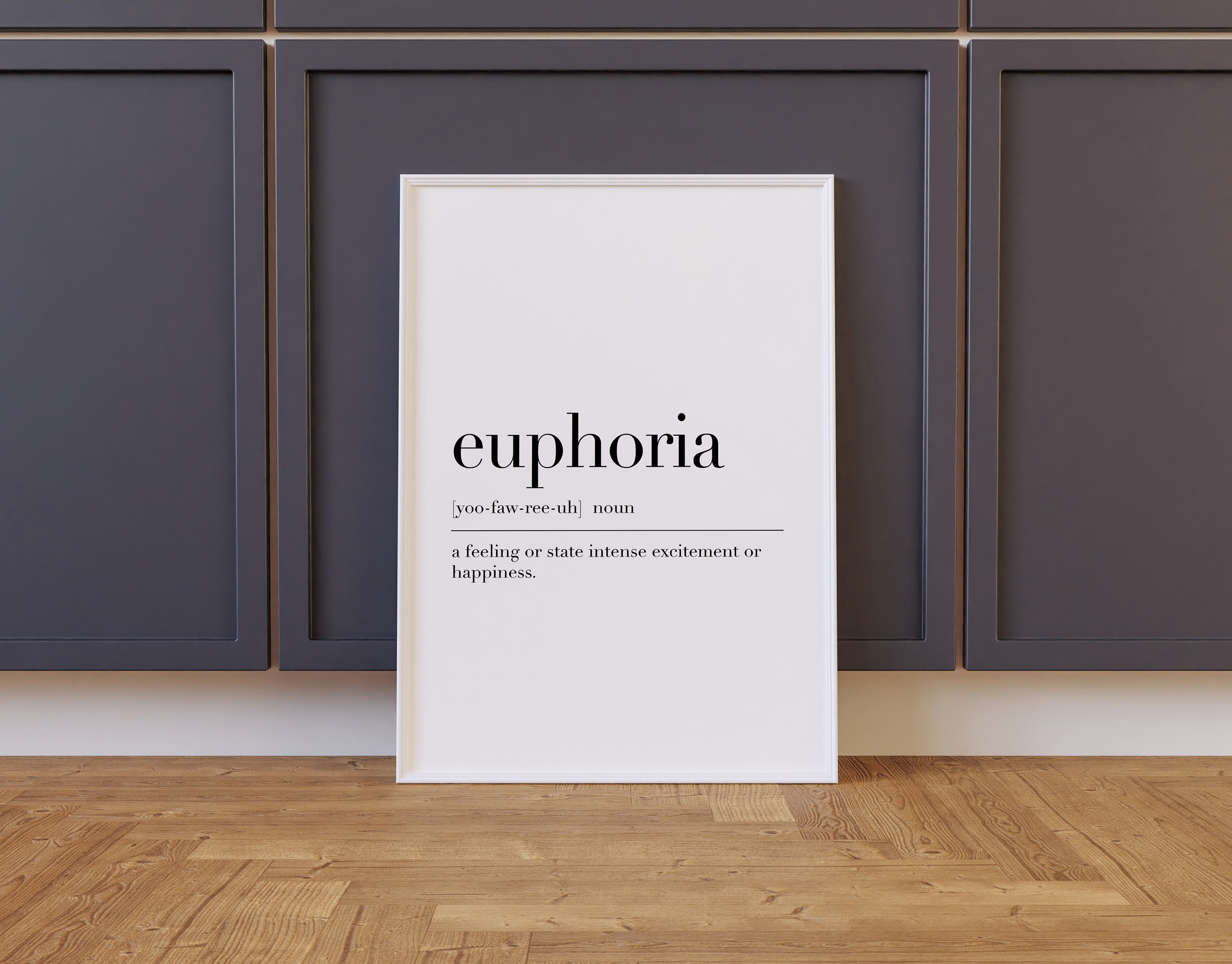 Euphoria, Euphoria Definition Print, Euphoria Quote Wall Art, Living ...