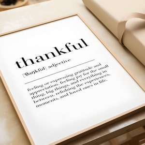 Thankful, Thankful Print, Thankful Poster, Thankful Definition ...