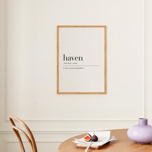 Haven, Haven Print, Haven Poster, Haven Sign, Haven Wall Decor, Haven ...