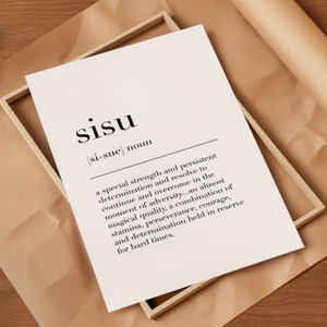 Sisu, Sisu Print, Sisu Poster, Sisu Sign, Sisu Definition Print, Sisu ...