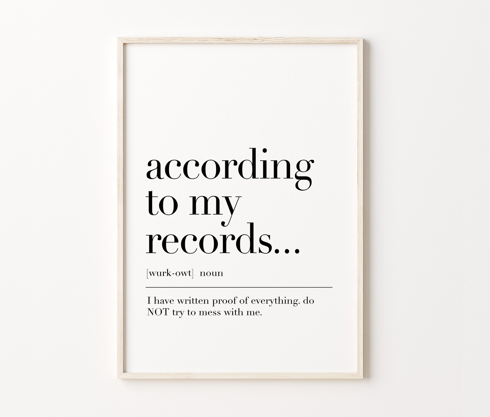 According to My Records, According to My Records Definition Print ...
