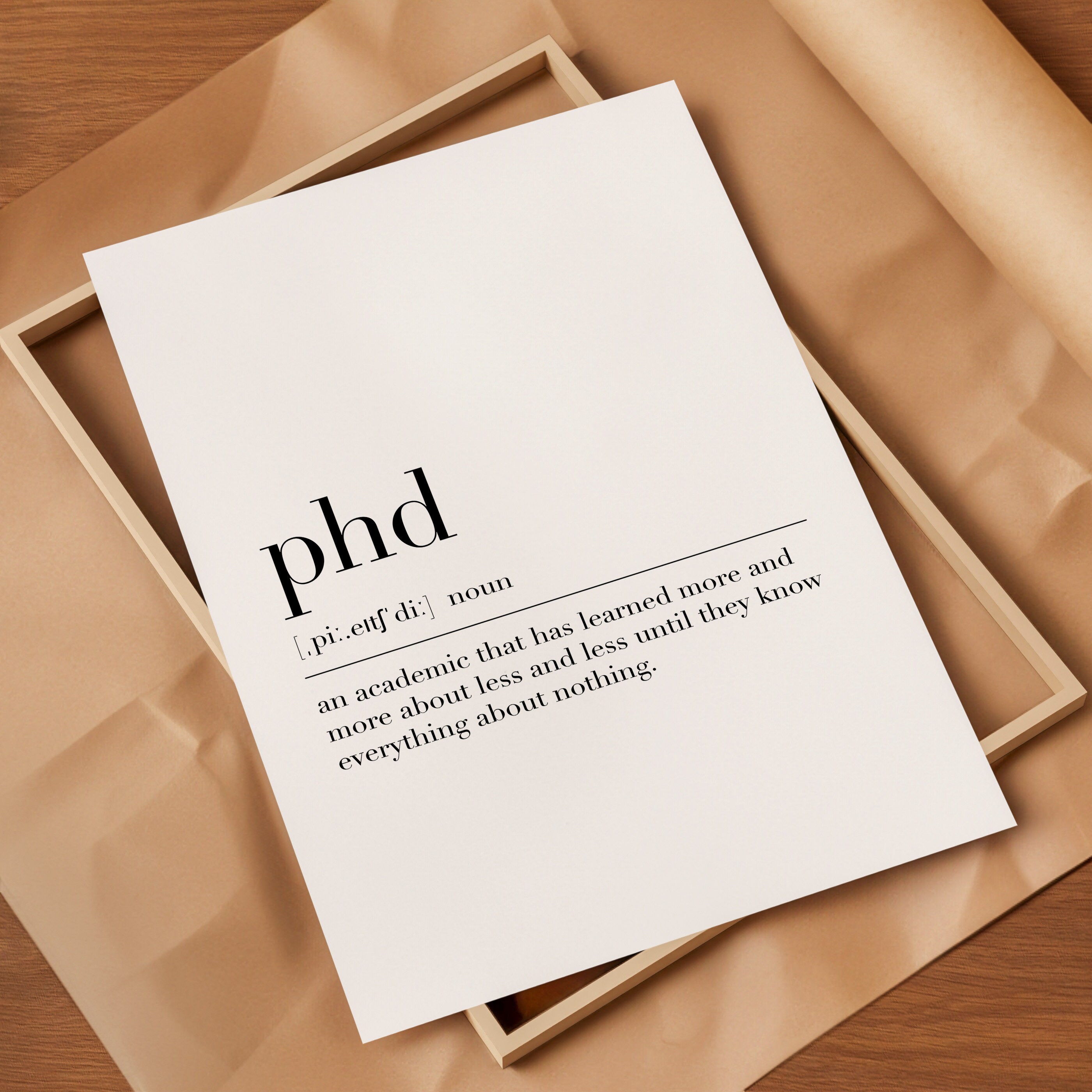 Phd, Phd Definition Print, Phd Quote Poster, Printable Print, Phd Quote ...