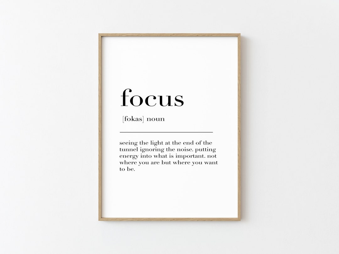 Focus,focus Print,focus Poster,focus Sign,focus Wall Decor,focus ...