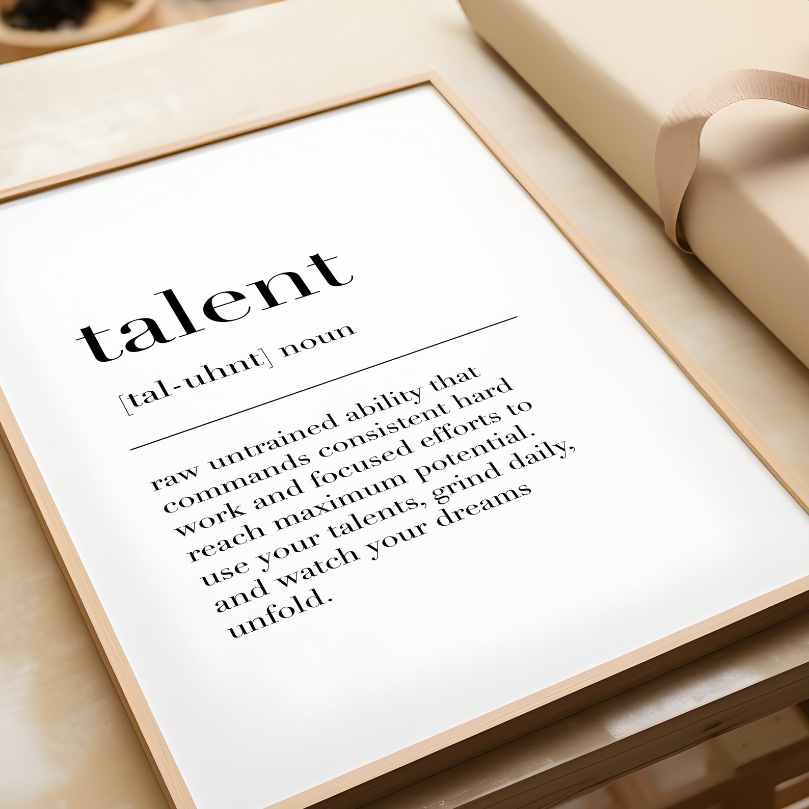 Talent, Talent Print, Talent Poster, Talent Definition Print, Talent ...