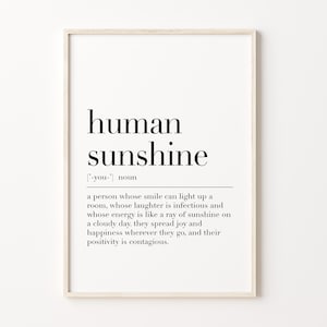Human Sunshine Definition, Human Sunshine Quote, Human Sunshine Poster ...