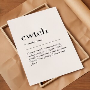 Cwtch Definition Print, Cwtch Poster, Cwtch Print, Home Decor, Cwtch ...