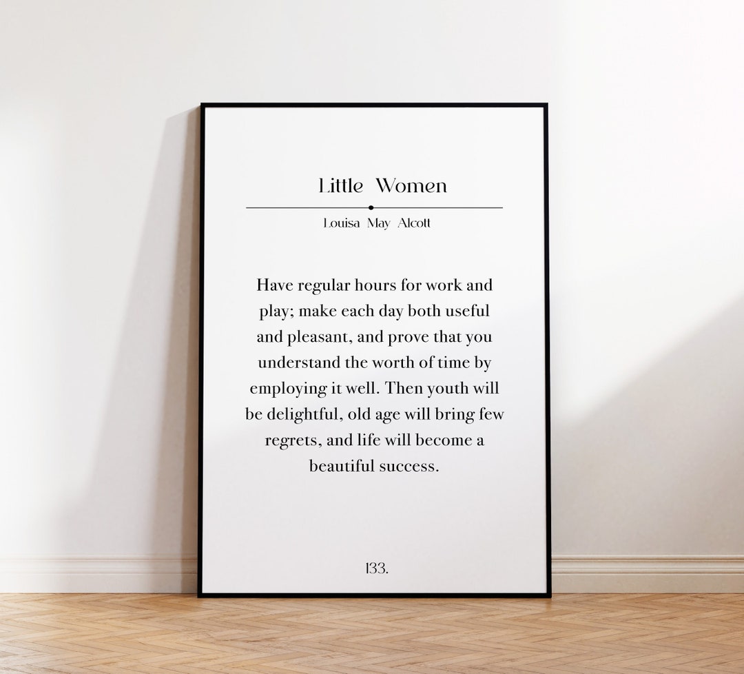 Little Women Poster, Little Women Quote Art, Little Women Book Page ...