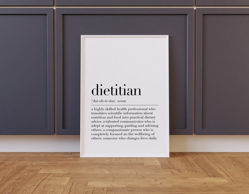 Dietitian, Dietitian Print, Dietitian Poster, Dietitian Definition ...