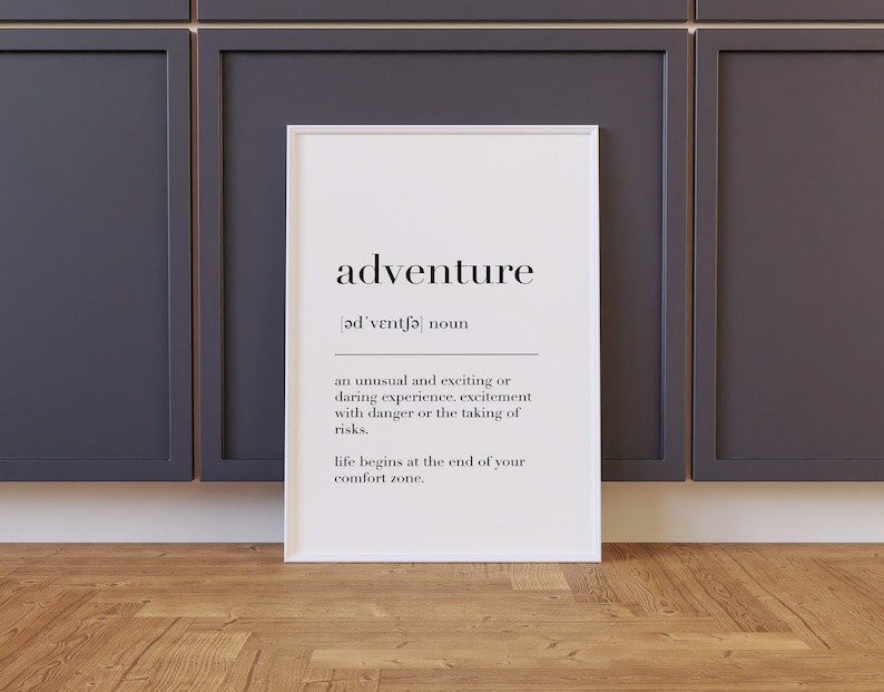 Adventure Definition Print, Adventure Print, Adventure Poster ...