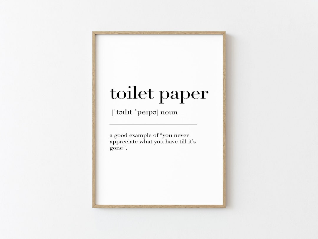 Toilet Paper Definition Print Bathroom Wall Decor Funny Etsy toilet-paper-definition-print-bathroom-wall-decor-funny-etsy