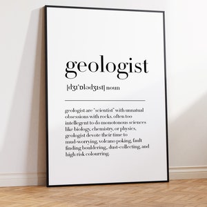 Geologist, Geologist Print, Geologist Poster, Geologist Definition ...