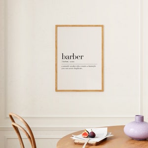 Barber, Barber Definition Print, Barber Print, Definition Poster ...