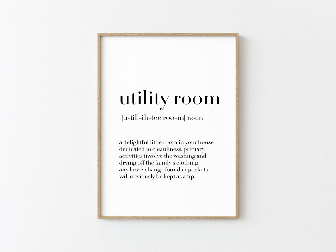 Utility Roomutility Room Printutility Room - Etsy