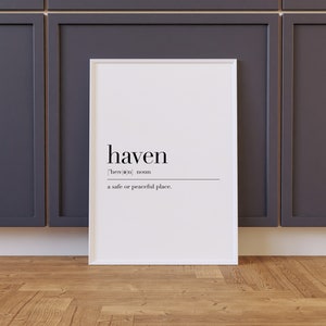 Haven, Haven Print, Haven Poster, Haven Sign, Haven Wall Decor, Haven ...