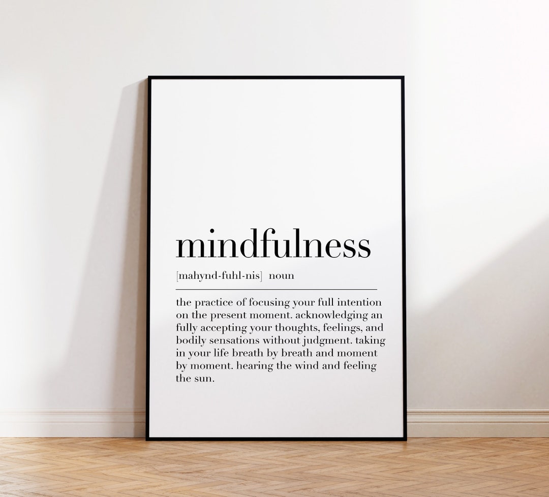 Mindfulness, Mindfulness Print, Mindfulness Poster, Mindfulness ...