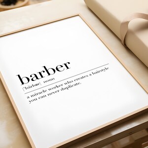 Barber, Barber Definition Print, Barber Print, Definition Poster ...