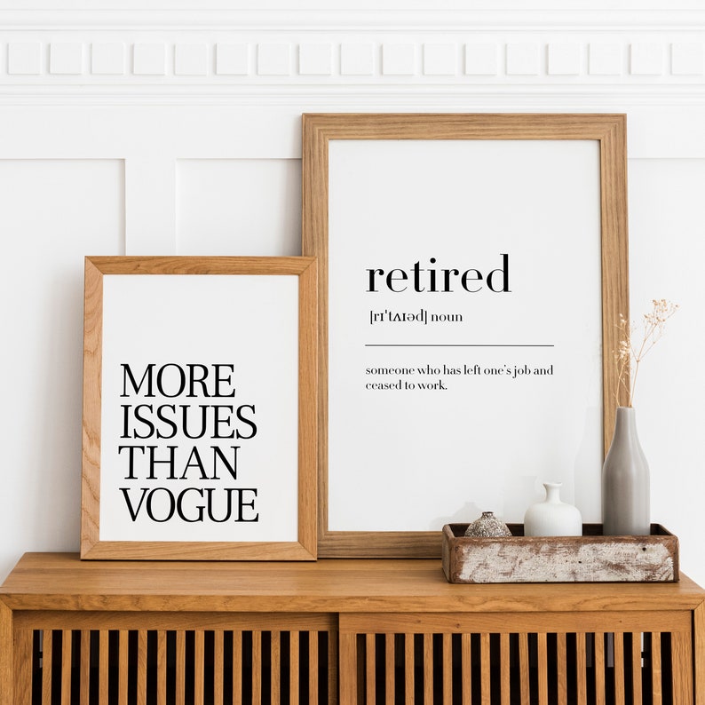 Retired Definition Print Retirement Poster Retired Print - Etsy