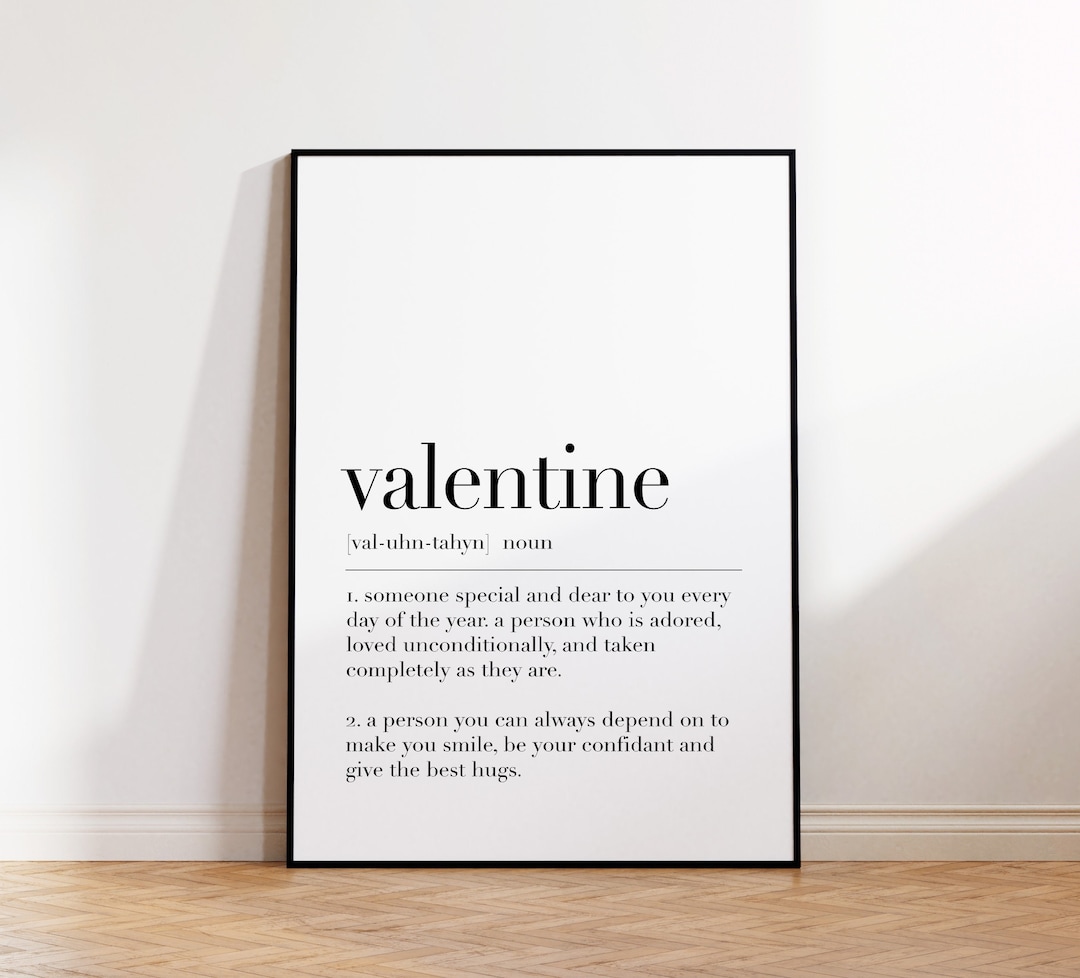 Valentine Definition Print, Happy Valentine, Valentine Day Decor ...