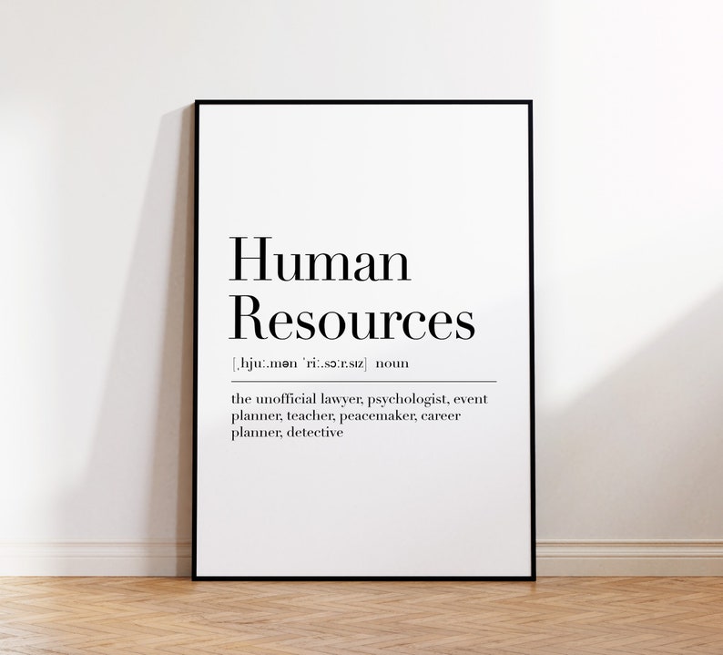 Human Resources, Human Resources Print, Human Resources Poster, Human ...