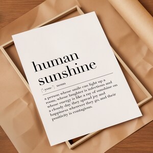 Human Sunshine Definition, Human Sunshine Quote, Human Sunshine Poster ...