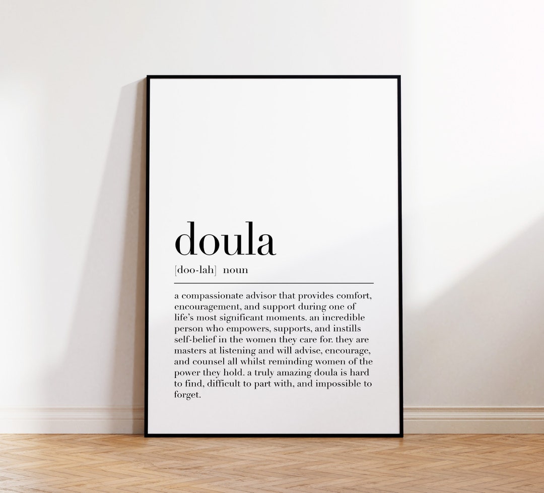 Doula, Doula Poster, Doula Definition Print, Doula Wall Art, Doula Gift ...