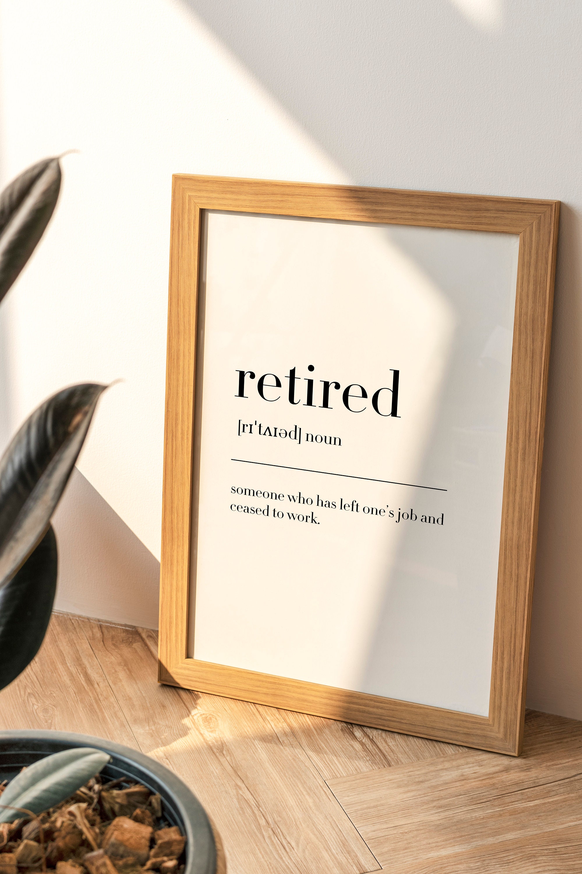 Retired Definition Print Retirement Poster Retired Print - Etsy