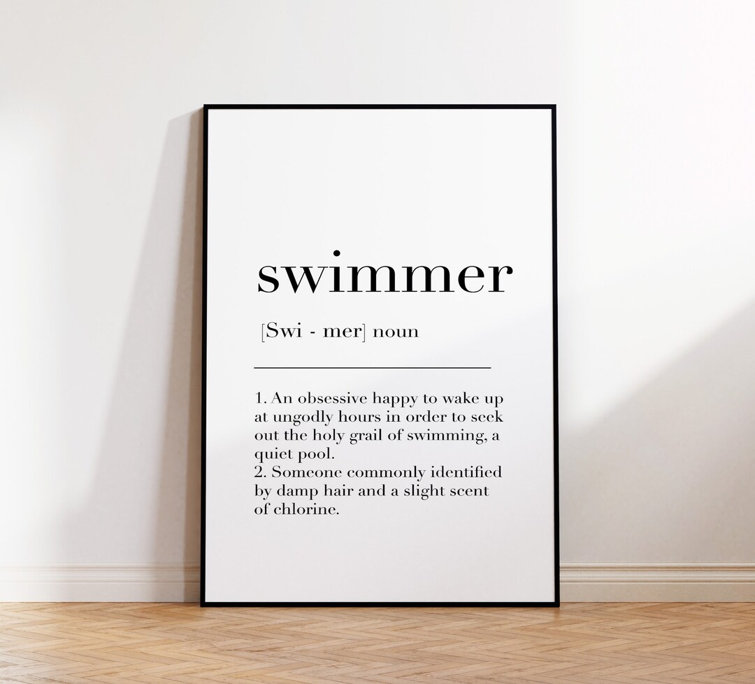 Swimmer, Swimmer Print, Swimmer Poster, Swimmer Sign, Swimmer Wall Art ...
