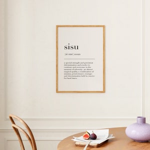 Sisu, Sisu Print, Sisu Poster, Sisu Sign, Sisu Definition Print, Sisu ...