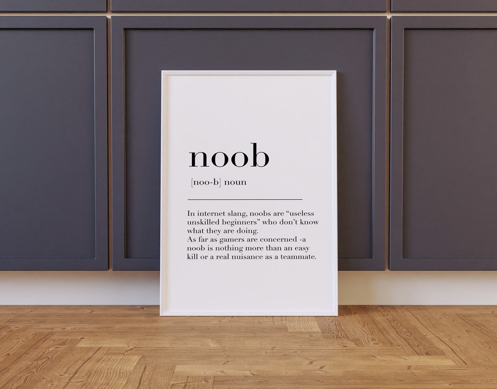Noob, Noob Print, Noob Poster, Noob Definition, Noob Wall Decor Poster ...