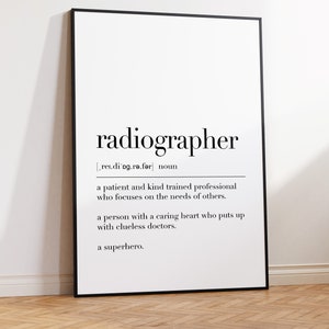 Radiographer, Radiographer Poster, Radiographer Definition ...