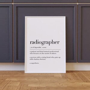 Radiographer, Radiographer Poster, Radiographer Definition ...