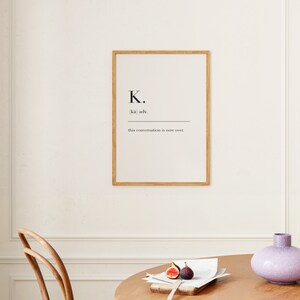 K. Print, K. Poster, Conversation Print, Definition Print, Funny Print ...