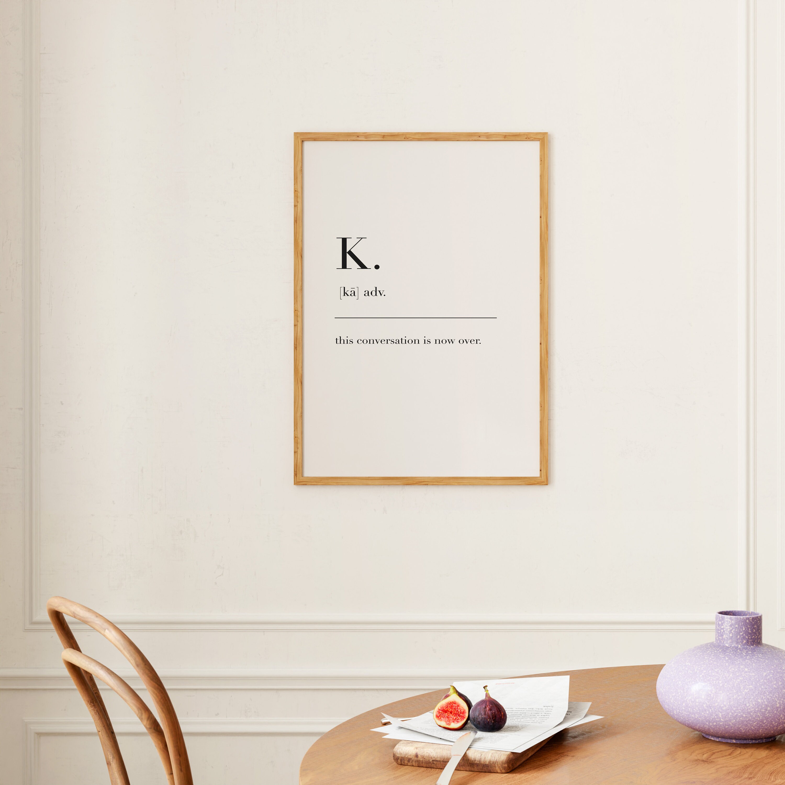 K. Print, K. Poster, Conversation Print, Definition Print, Funny Print ...