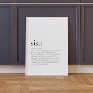 Sisu, Sisu Print, Sisu Poster, Sisu Sign, Sisu Definition Print, Sisu ...