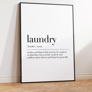 Laundry, Laundry Print, Laundry Poster, Laundry Definition, Laundry ...