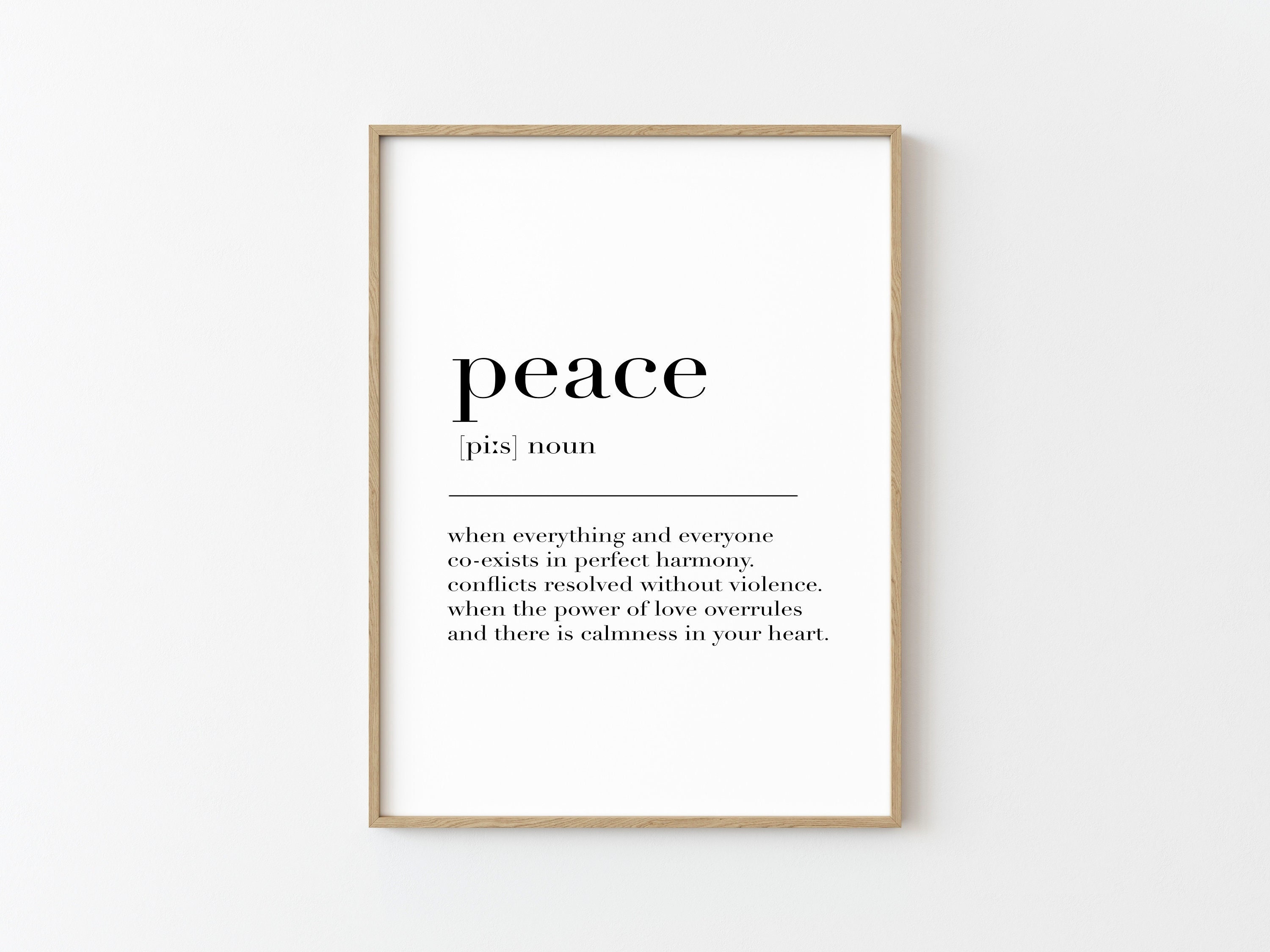 Peace Peace Print Peace Poster Peace Sign Peace Definition - Etsy