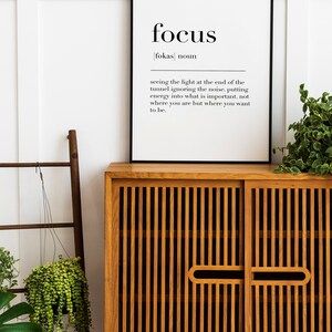 Focus,focus Print,focus Poster,focus Sign,focus Wall Decor,focus ...