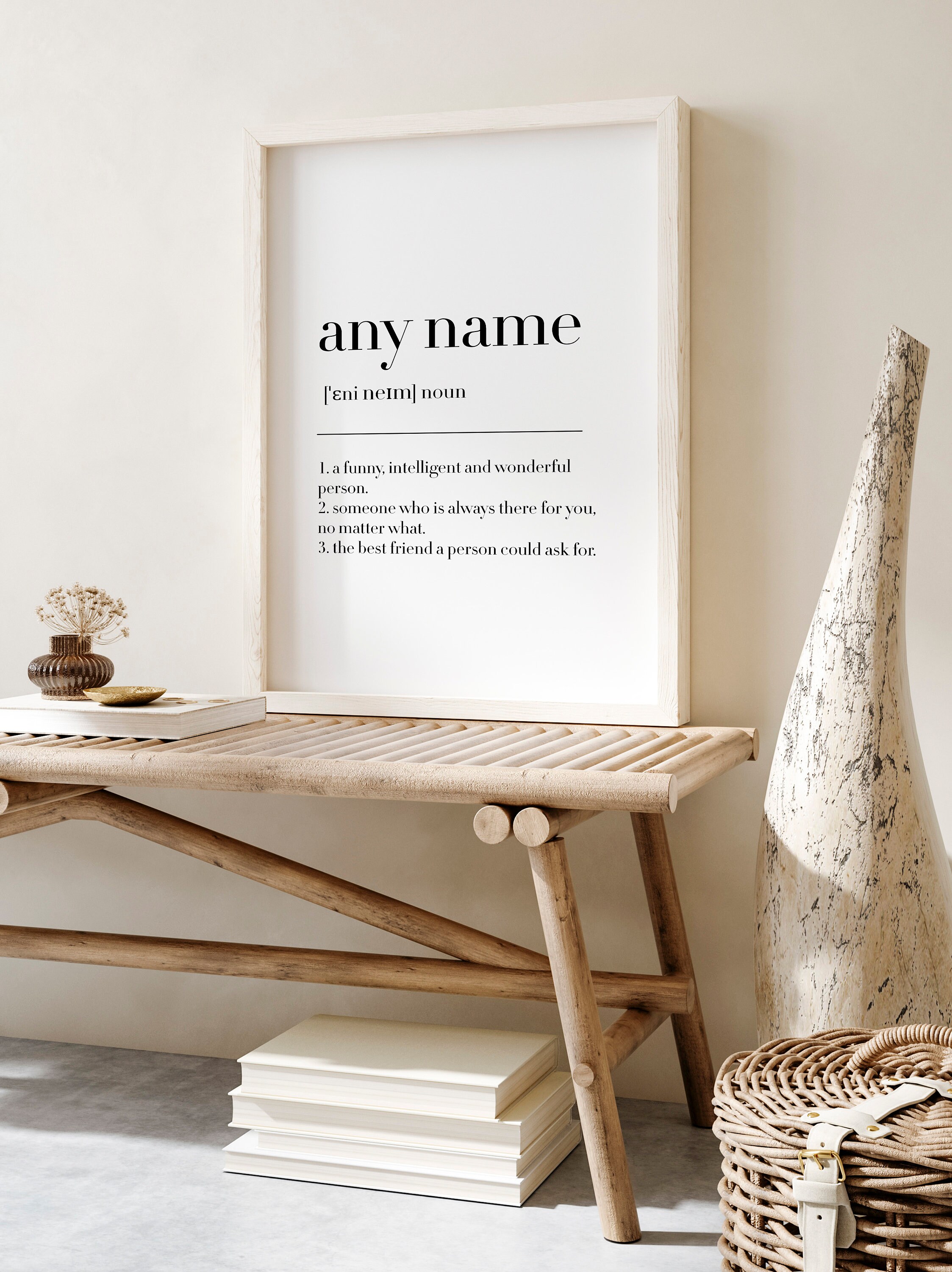 Personalized Name Definitionany Name Printbest Friend - Etsy