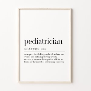 Pediatrician, Pediatrician Poster, Pediatrician Wall Decor Poster ...