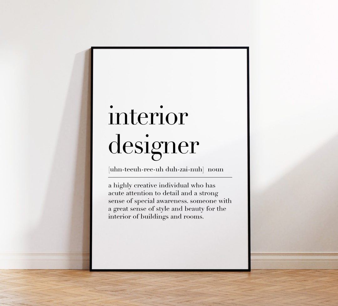 Interior Designer Poster, Interior Designer Print, Interior Designer ...