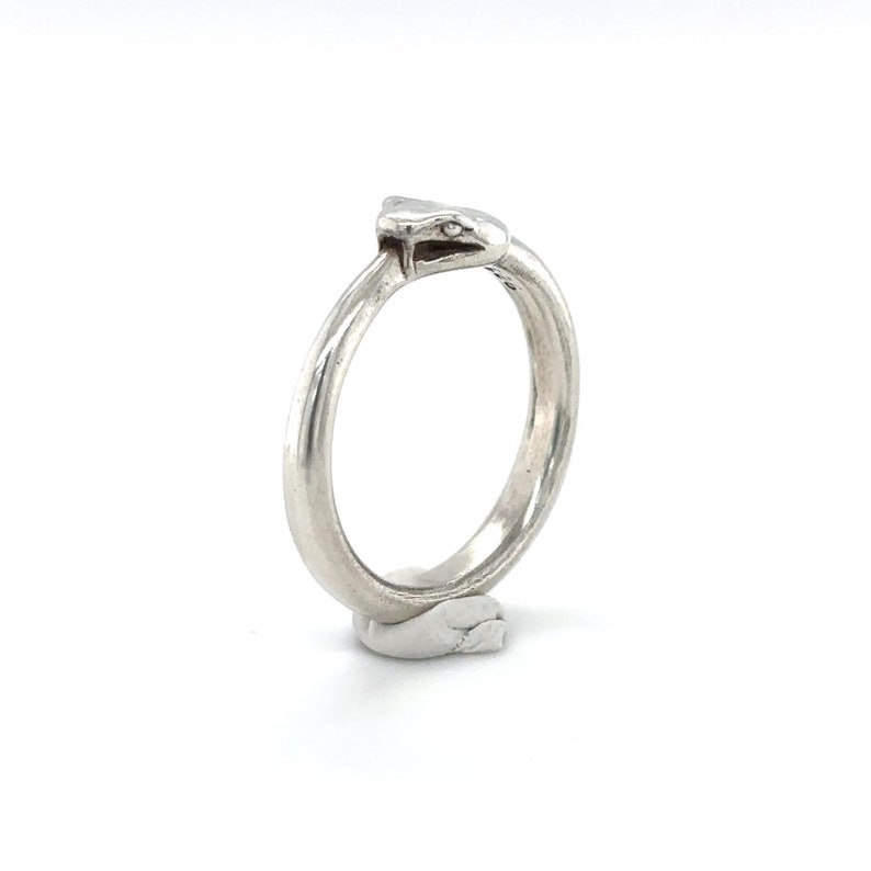 Ouroboros Snake Ring in Sterling Silver 925, Handmade Serpent Jewelry ...